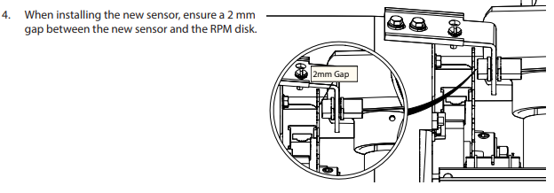 How do I replace the RPM sensor on the S, E and 8 series treadmills?