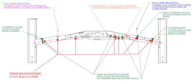 How do I route the wires for the Warm bar/Hot bar on the E, S, and 8 ...