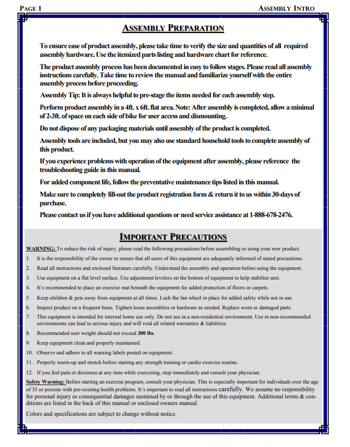 StairMaster Zephyr Owners Manual