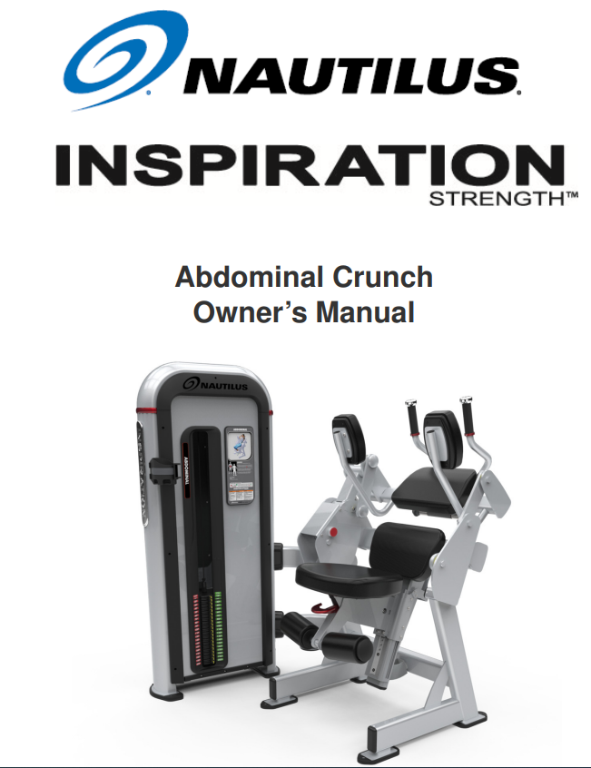 Nautilus Inspiration Abdominal Crunch Owners Manual