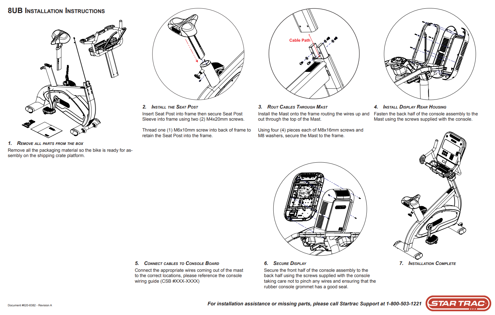 What are the installation instructions for the 8-UB?