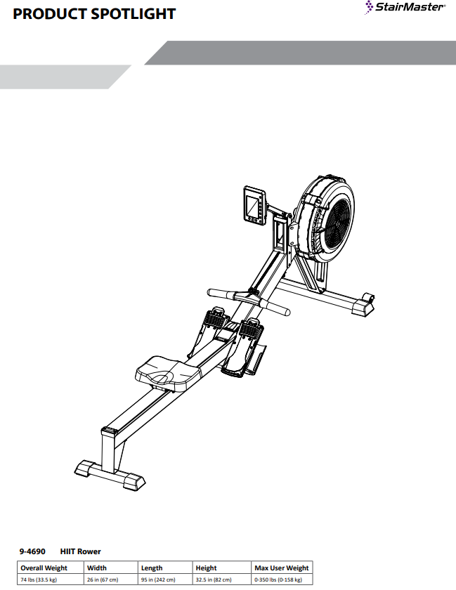 HIIT Rower Assembly Manual