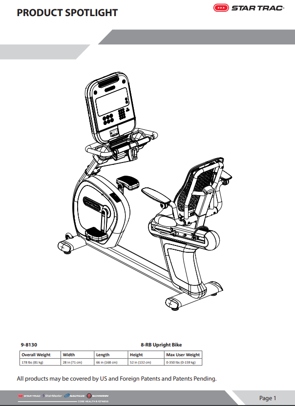 Star Trac 8RB Assembly Manual