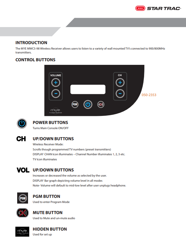 Owner's Manual (900/800 MHz Wireless Receiver)