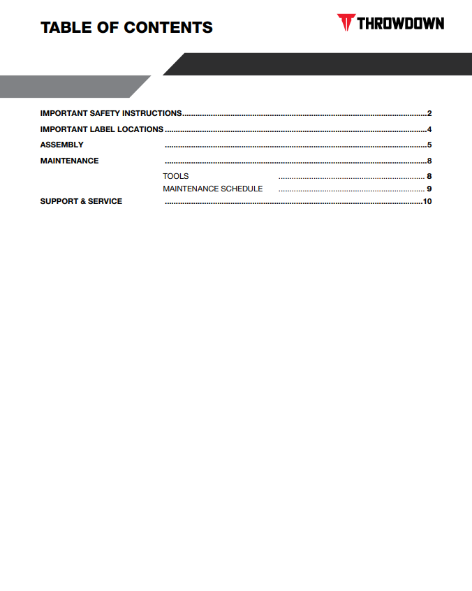 Throwdown XTC Rig Owner's Manual