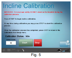 How do you perform an incline calibration on the E-TRe and E-TRxe ...
