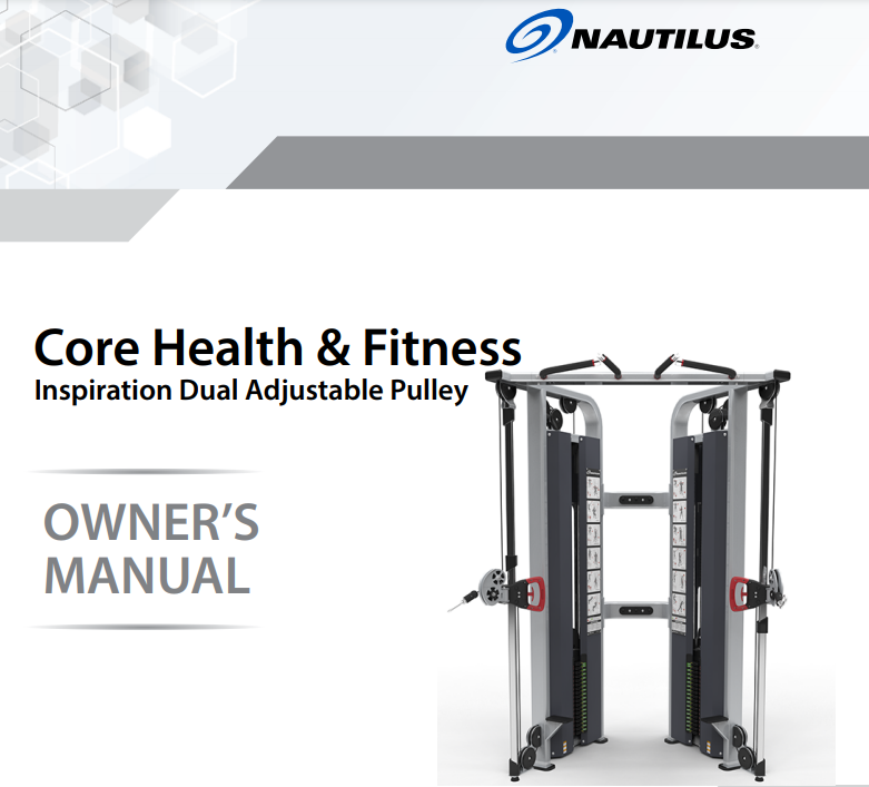 Nautilus Inspiration Dual Adjustable Pulley Owner's Manual